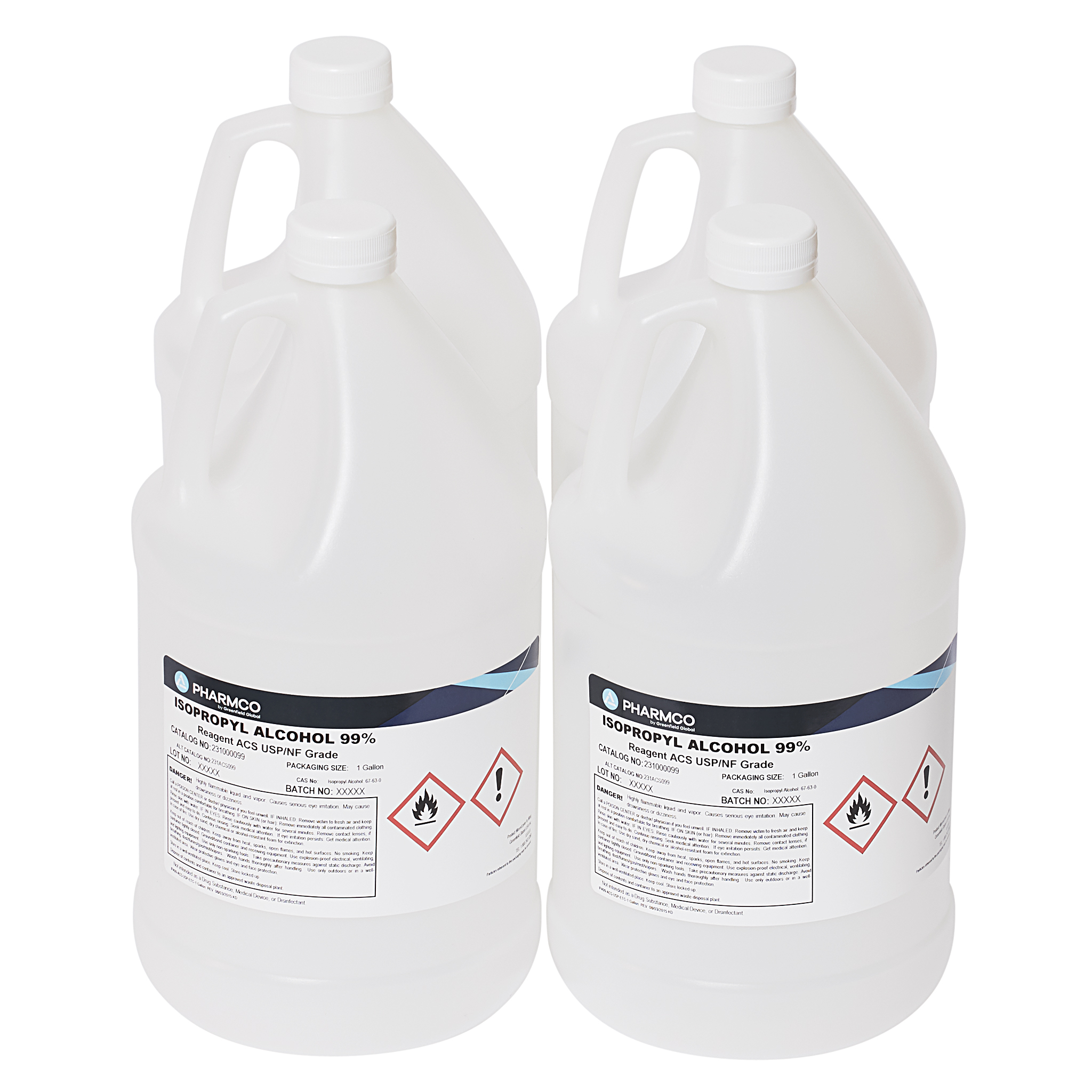 Alcohol Isopropyl ACS/USP 99% Poly Bottle Cs/4x1GL - Myriad Industries