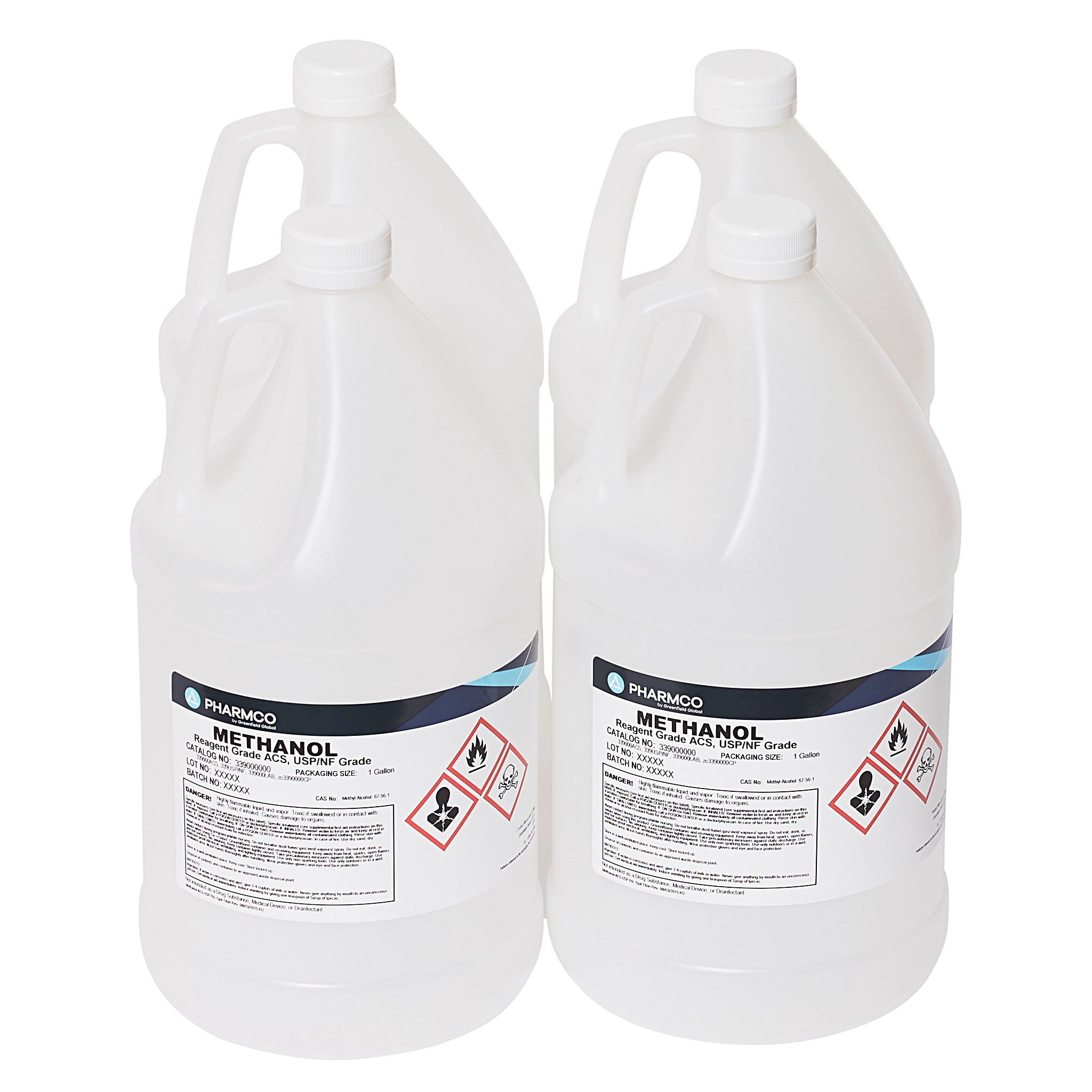 Methanol (Absolute) ACS Amber Glass Cs/4x4L - Myriad Industries